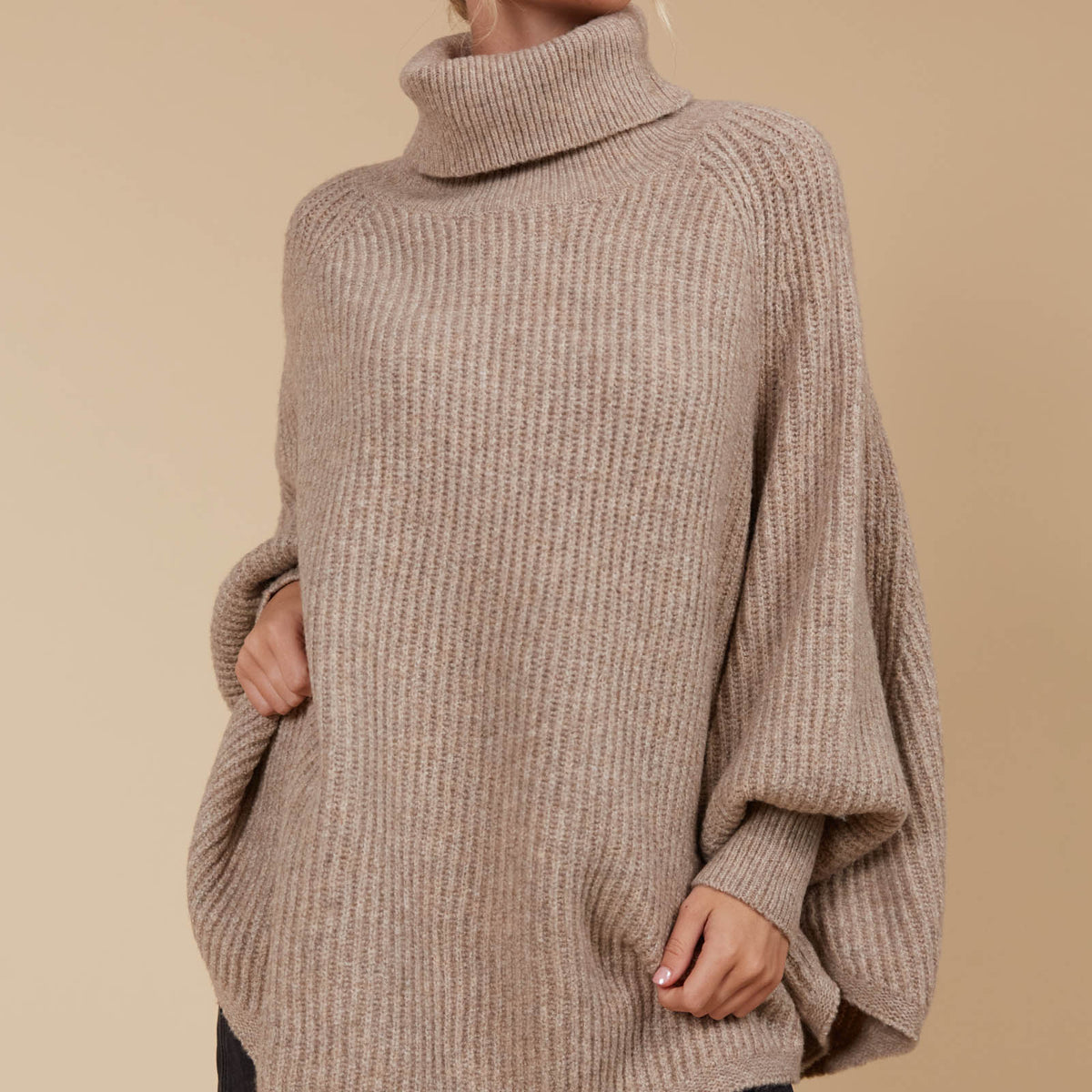 Miru Poncho - Taupe – Isle of Mine